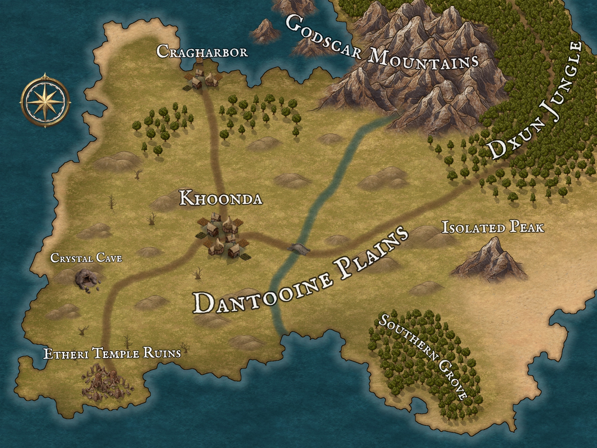 Dantooine Plains Region Maps