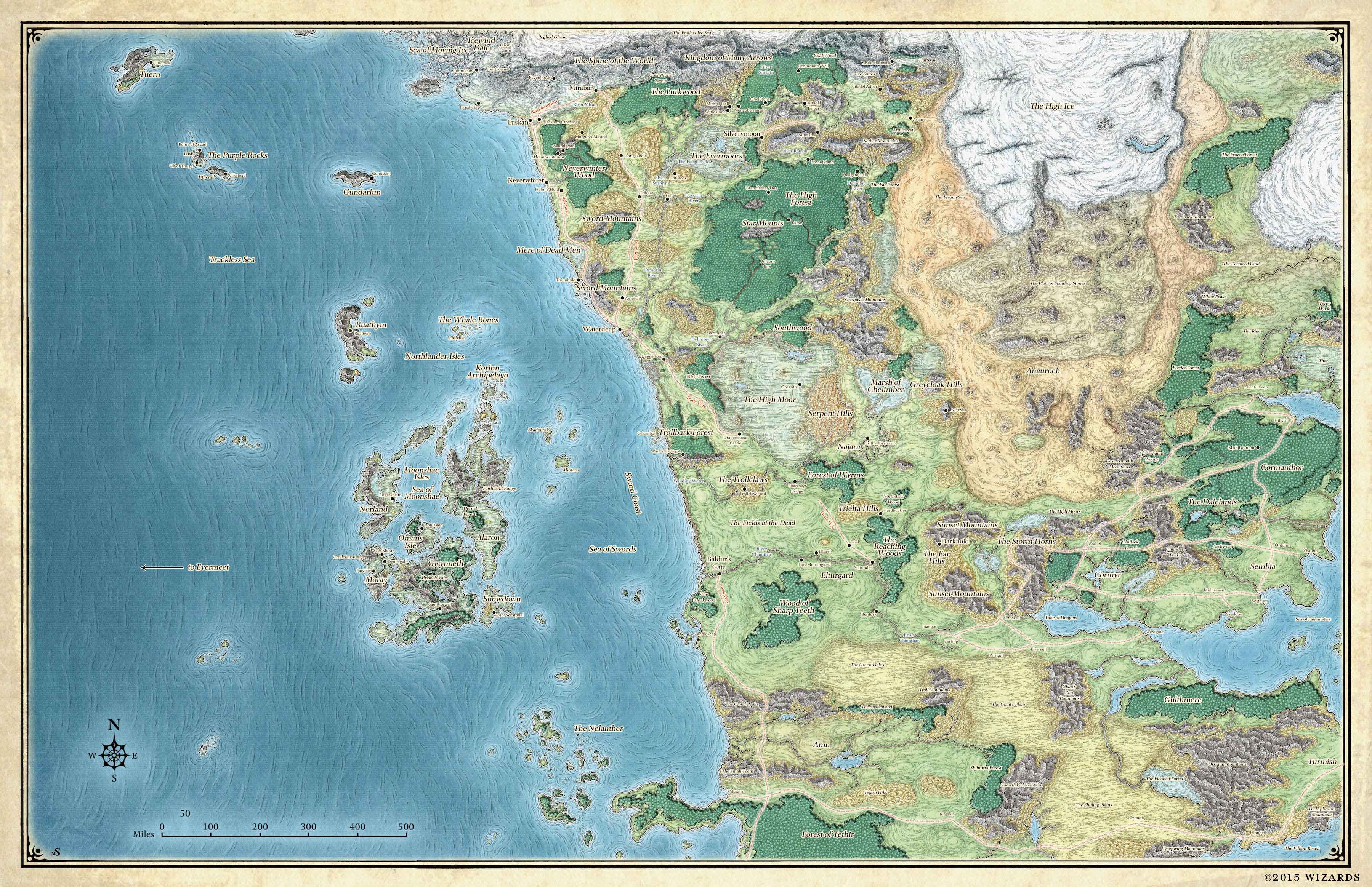 Map of the Sword Coast - Maps